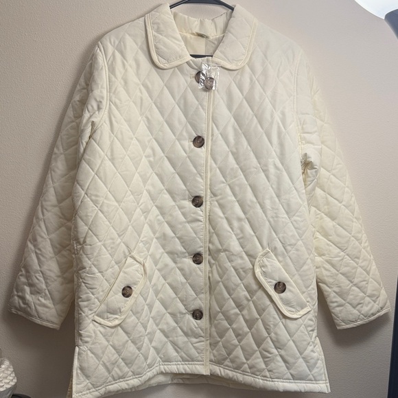 Blair | Jackets & Coats | Nwot Blair Cream Quilted Puffer Jacket | Poshmark
